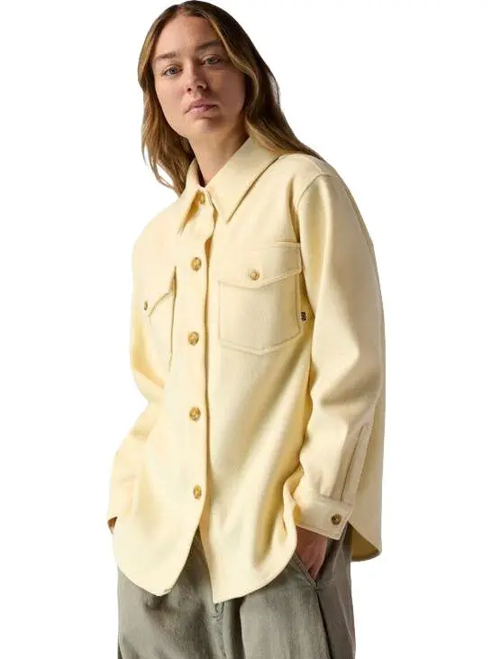 BACKCOUNTRY Buttoned Polyester Shirt Jacket - Bleached Sand