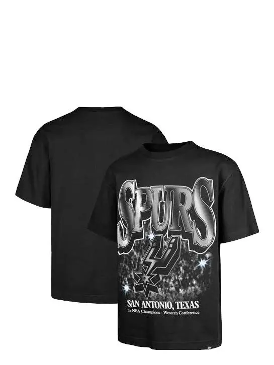 '47 San Antonio Spurs Past Champs Collection Flashbulb Foundation T-shirt - Black