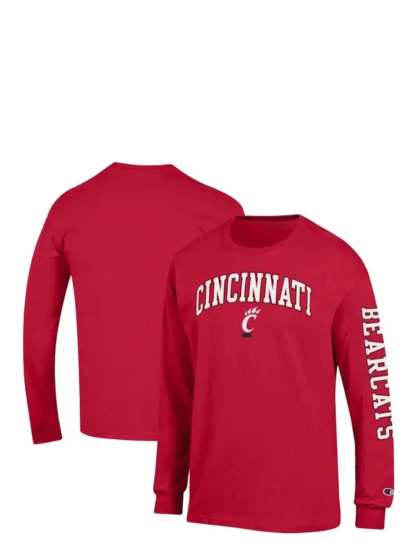 Champion Cincinnati Bearcats Arch Over Logo 2-hit Long Sleeve T-shirt - Red