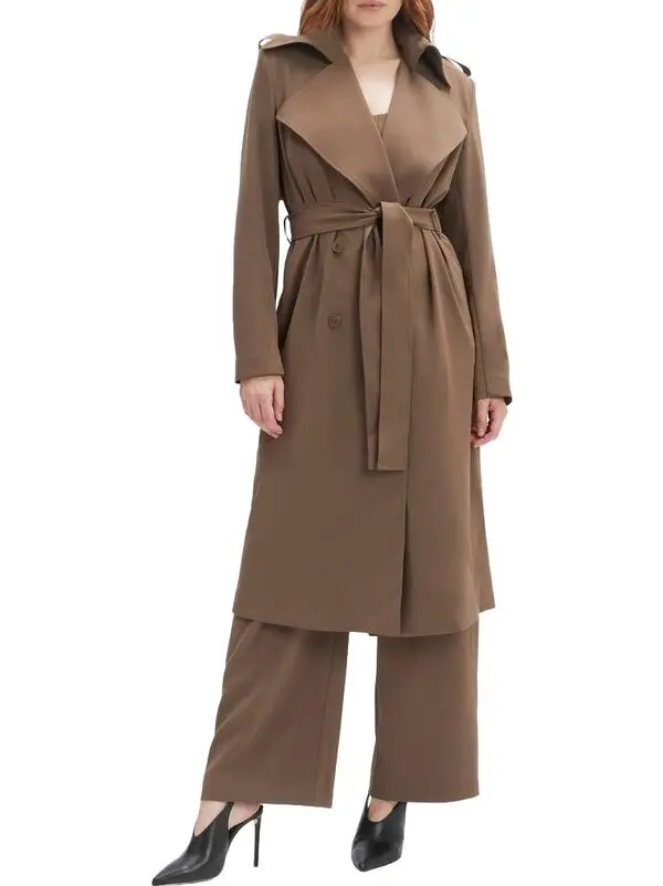 Bardot Kira Trench Coat - Coffee Brown