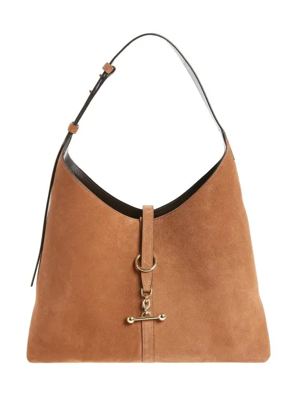 Strathberry Kite Suede Hobo Bag - Tan