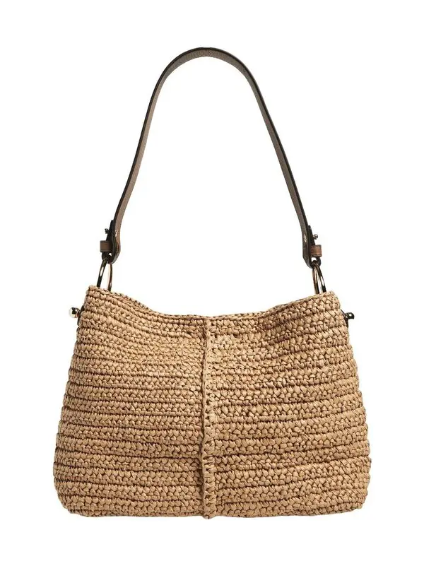 Strathberry Lana Raffia Hobo Bag - Clay
