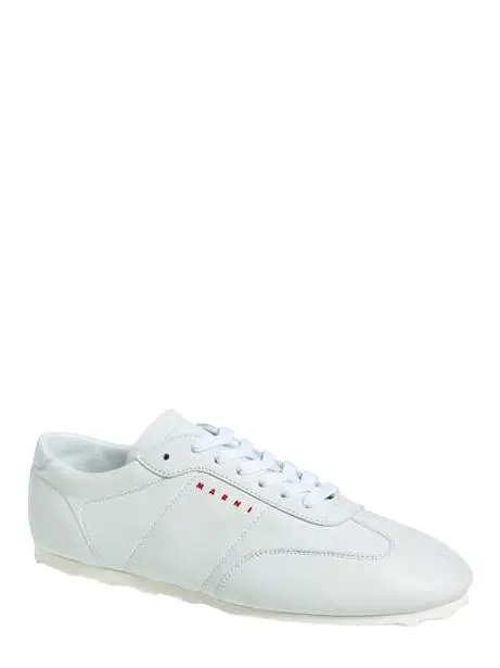Marni Leather Sneakers - Lily White
