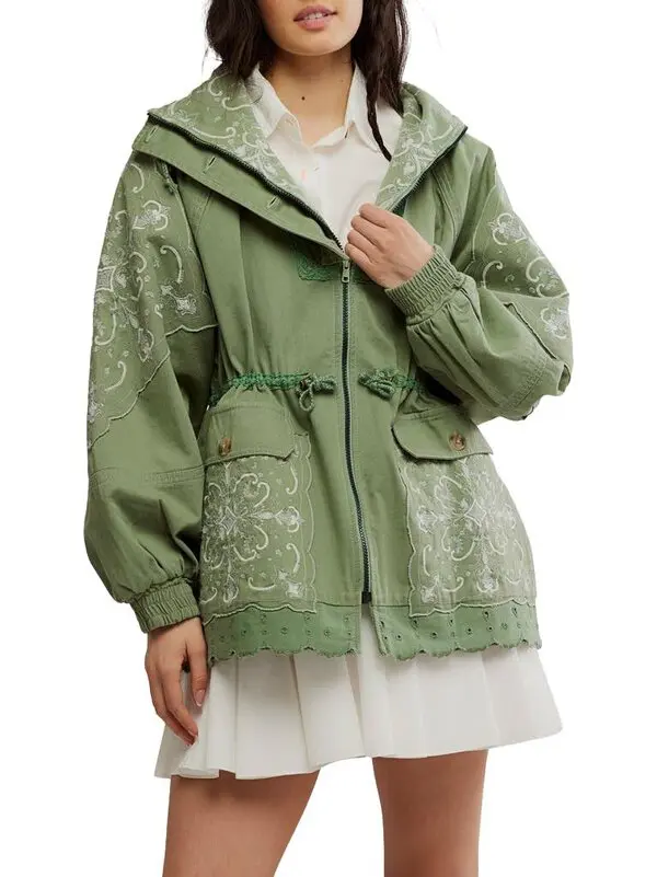 Free People Bali Until Dawn Jacket - Oil Green