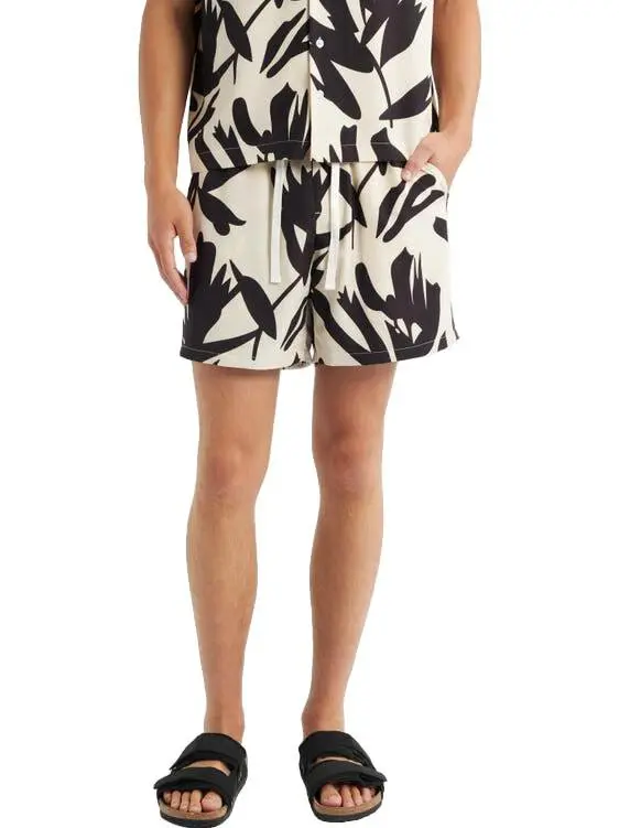 RIZORT Printed Lightweight Shorts - Black
