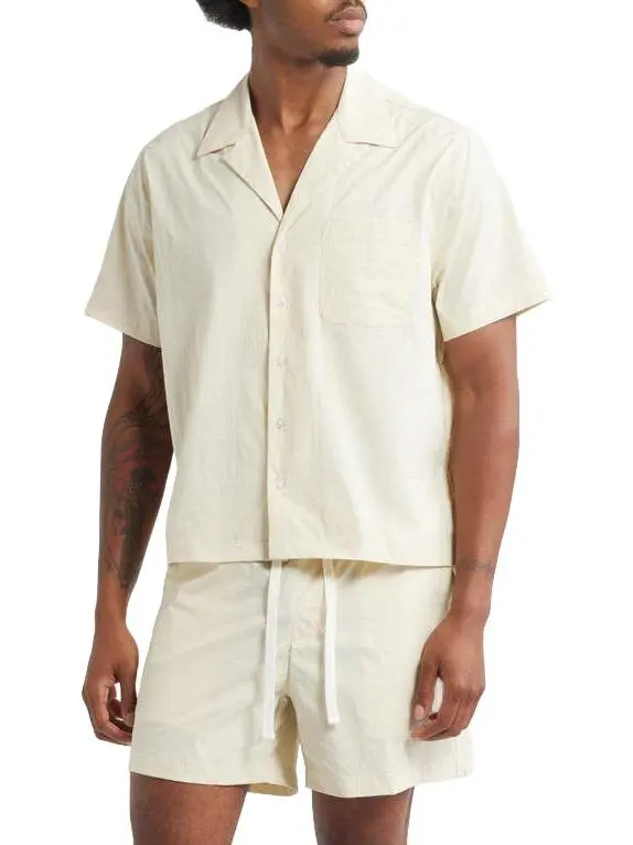 RIZORT Kore Stretch Nylon Camp Shirt - Cream
