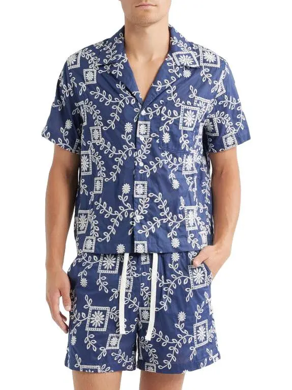 RIZORT Grecion Camp Shirt - Blue