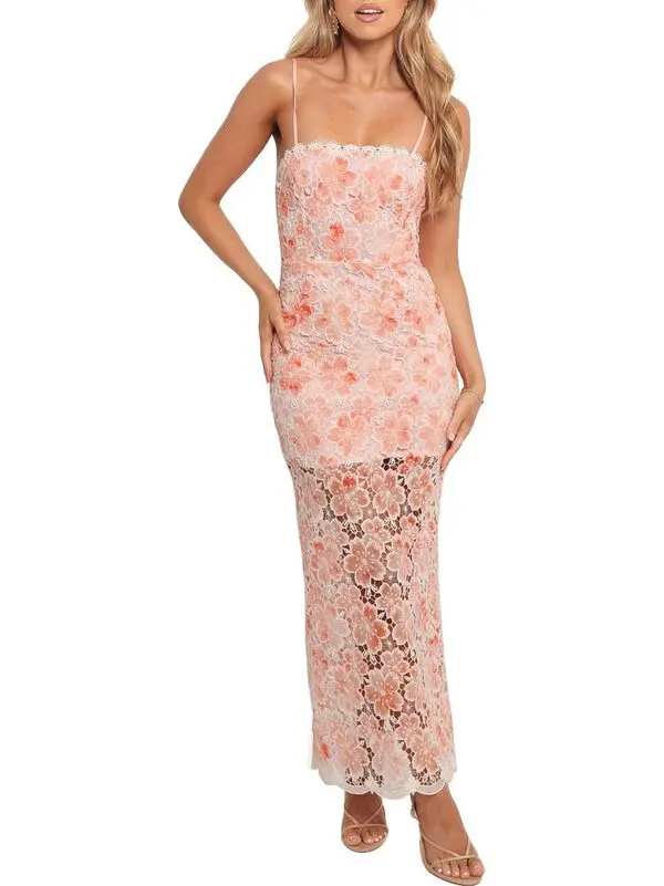 PETAL & PUP Novie Eyelet Sleeveless Maxi Dress - Floral