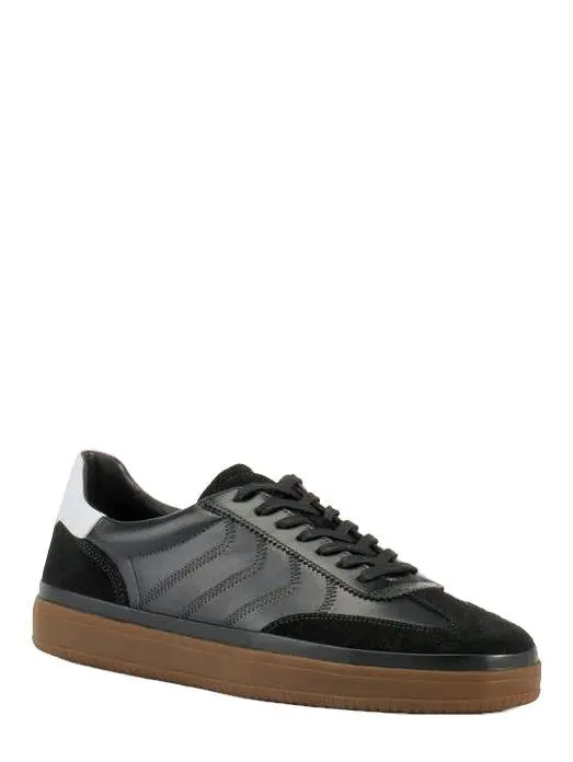 VAGABOND SHOEMAKERS Leo Low Top Racing Sneakers - Black Leather