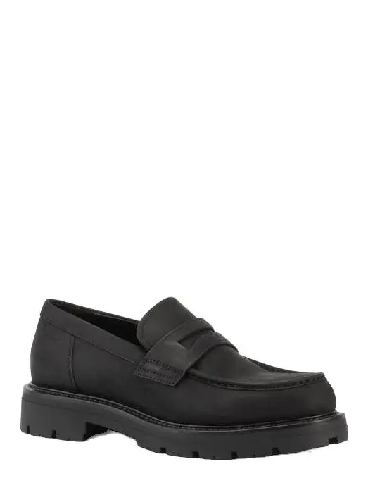 VAGABOND SHOEMAKERS Cameron Lugged Penny Loafer - Off Black Leather