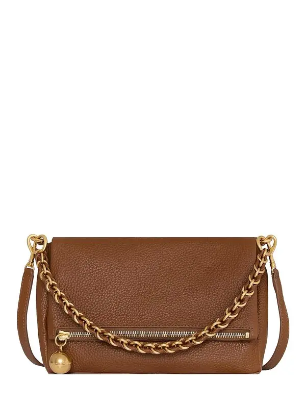 Rebecca Minkoff Foldover Leather Crossbody Bag - Tawny