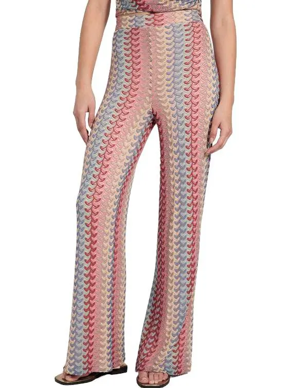 Guess Knit Wide Leg Pants - River Gravel Multi