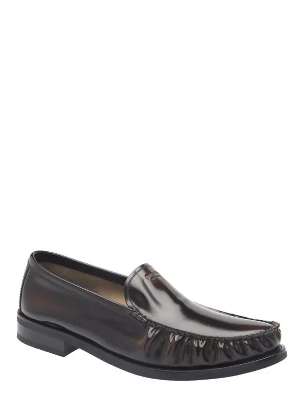 Prada Ruched Apron Toe Loafer - Bruciato