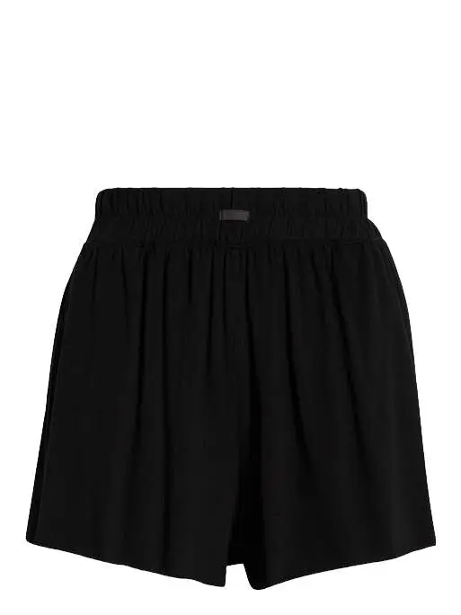 Lunya Organic Pima Cotton Sleep Shorts - Immersed Black