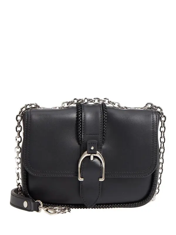Longchamp Amazone Leather Crossbody Bag - Black