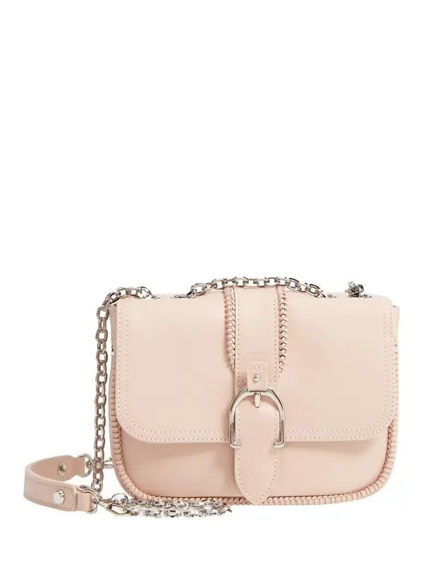 Longchamp Amazone Leather Crossbody Bag - Powder Pink