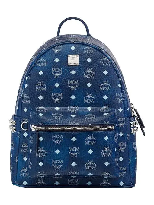 Mcm Stark Side Studs Backpack - Blue