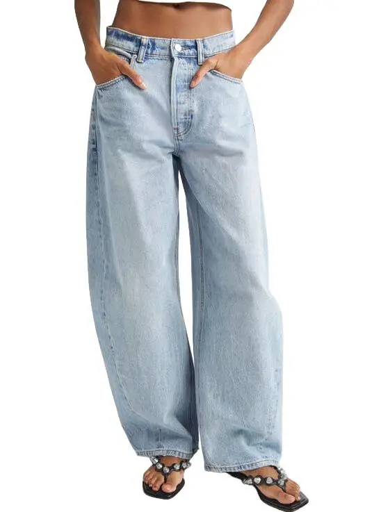 Alexander Wang Blow Up Mid-rise Balloon Jeans - Vintage Bleach Blue