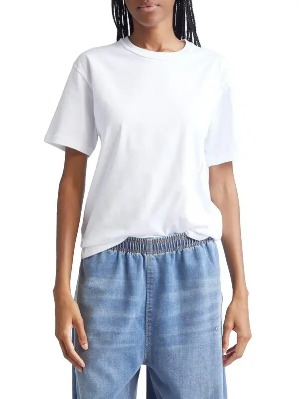 Alexander Wang Puff Logo Cotton Jersey T-shirt - White