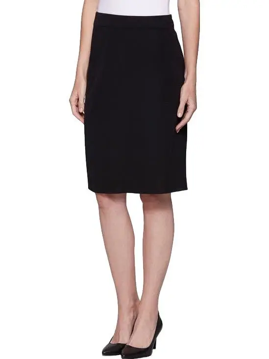 Misook Straight Knit Skirt - Black