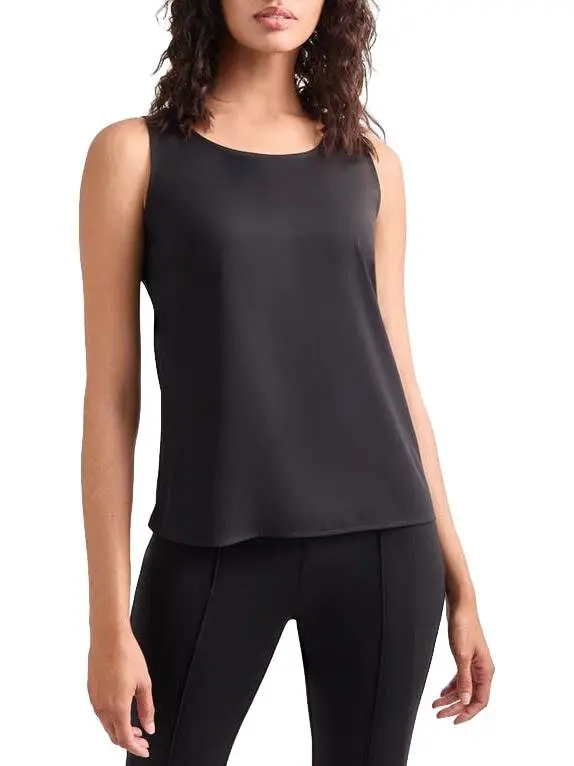 Misook Scoop Neck Tank - Black