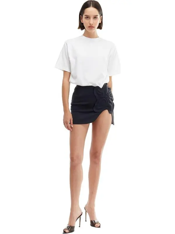 MOTHER OF ALL Carla Flower Mini Skirt - Black