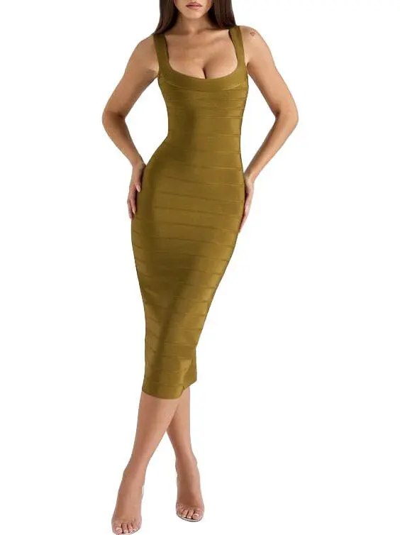 House Of Cb Bandage Midi Dress - Martini