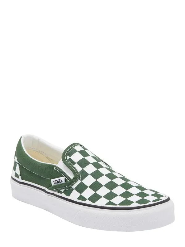 VANS Classic Slip-on Sneaker - Checkerboard Emerald