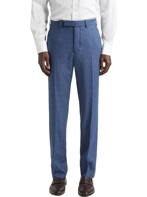 Zegna Oasi Linen Trousers - Md Blu Sld