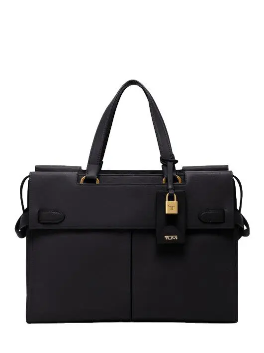 Tumi Leather Agent Medium Tote - Black