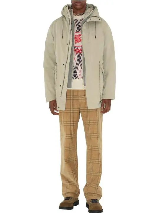 Burberry Detachable Warmer Nylon Blend Parka - Hunter Beige