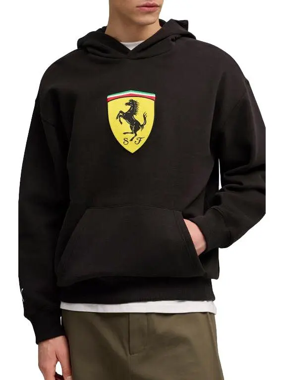 PUMA Scuderia Ferrari Sportswear Shield Pullover Hoodie - Puma Black