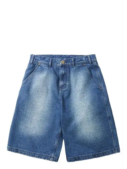 BUTTER GOODS Work Denim Shorts - Distressed Indigo