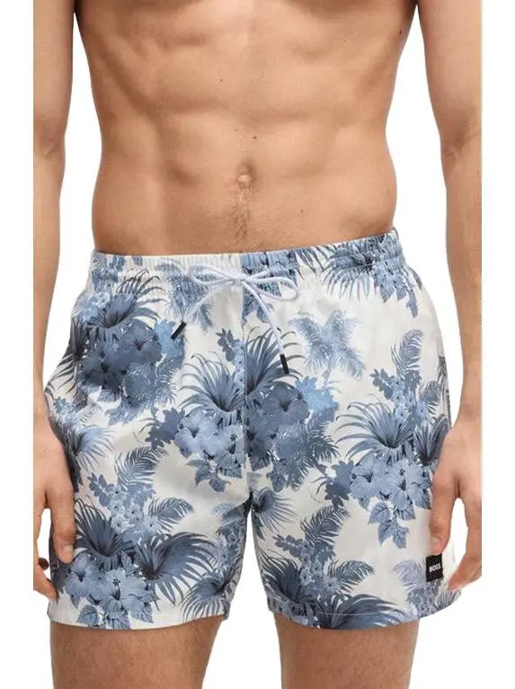 BOSS Piranha Swim Trunks - Open Blue
