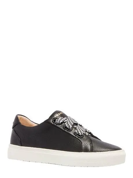 FRANKIE4 Leather Sneaker - Black Tumbled