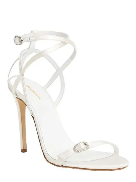 Bruno Magli Bruna Ankle Strap Sandal - Ivory Satin