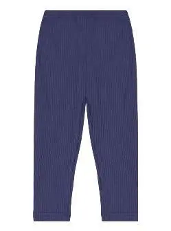 Busy Bees Leggings - Navy Ribbed Knit