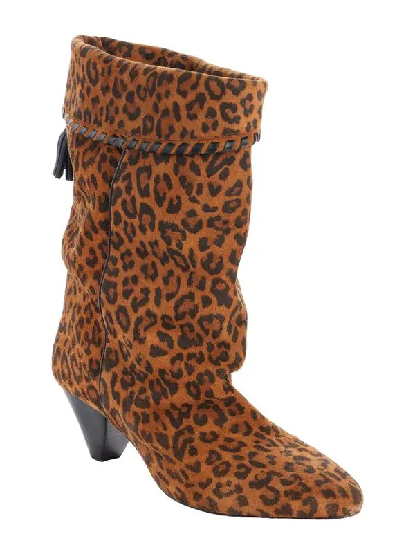 Isabel Marant Étoile Dalby Printed Leather Boot - Leopard