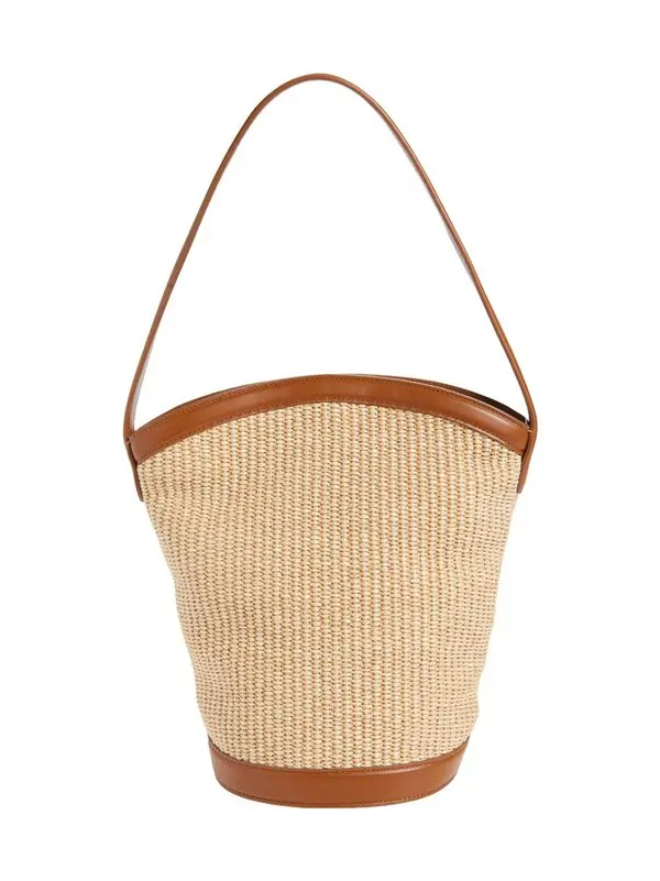 REFORMATION Giuliana Bucket Bag - Natural Raffia