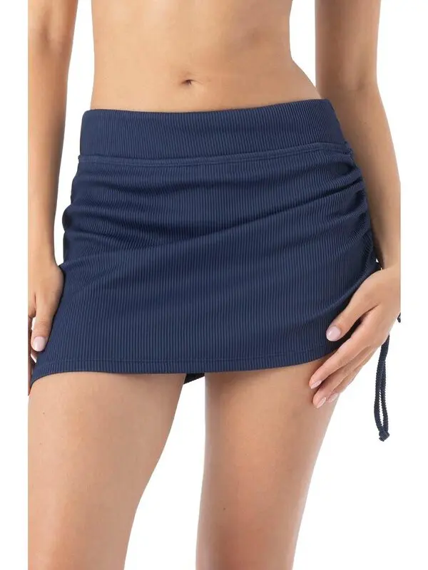 Roxy Ribbed Adjustable Skort - Mood Indigo