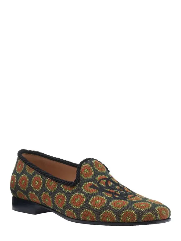 Valentino Garavani Les Alcôvettes Jacquard Loafer - Black Multi