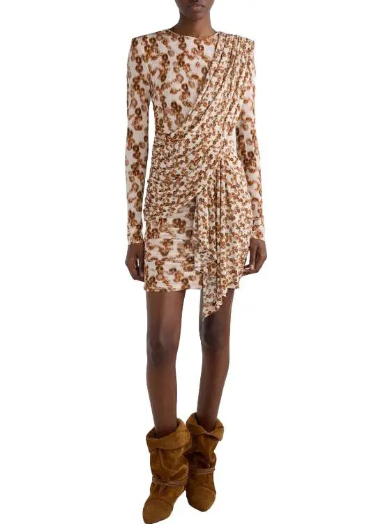 Isabel Marant Georgia Floral Jersey Minidress - Ochre