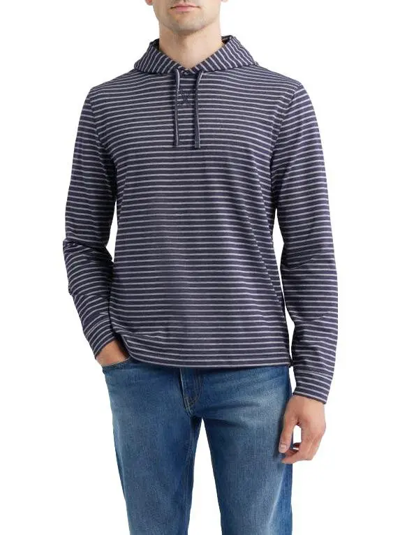 Johnnie-o Wycliff Stripe Hangin' Out Hoodie - Navy