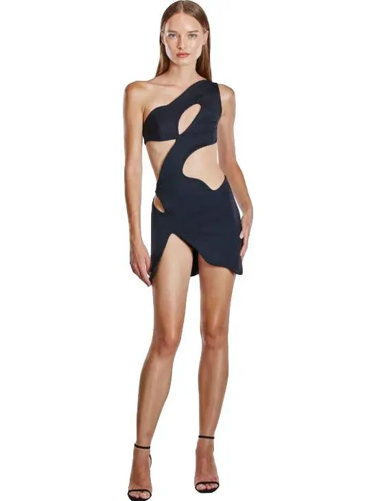 MOTHER OF ALL Swan Mini Dress - Black