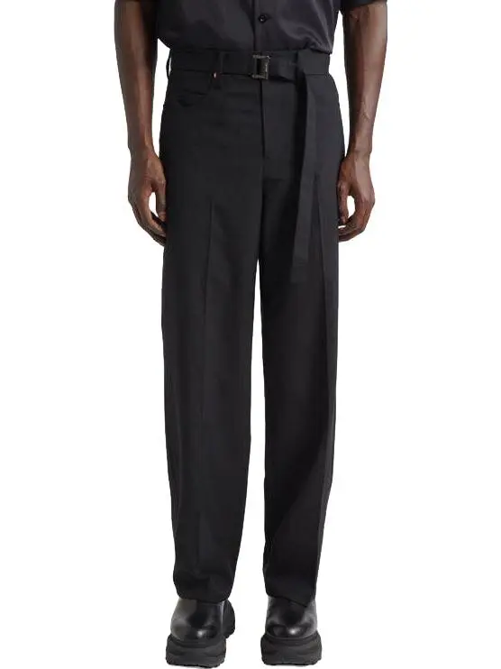 Sacai Belted Five-pocket Suiting Trousers - Black