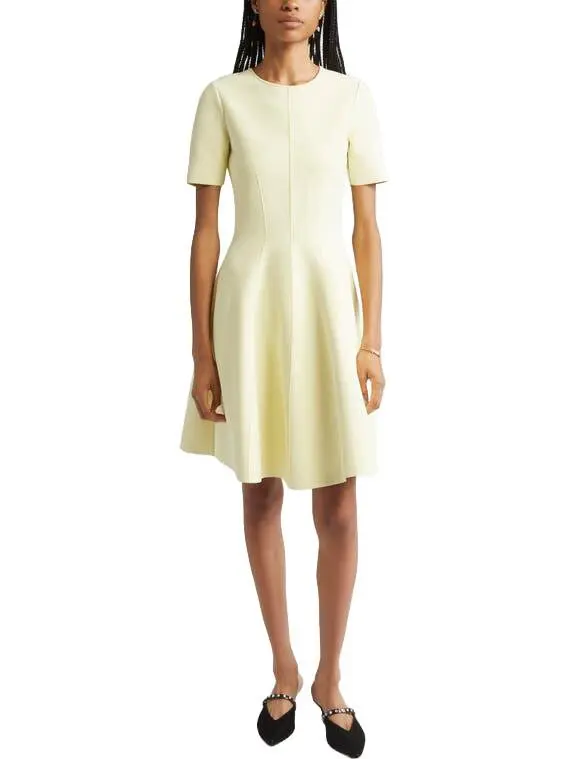 Alexander McQueen Jersey Fit & Flare Dress - Pear