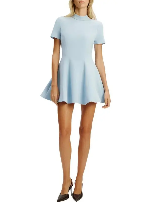Bardot Zephyra Short Sleeve Minidress - Soft Blue