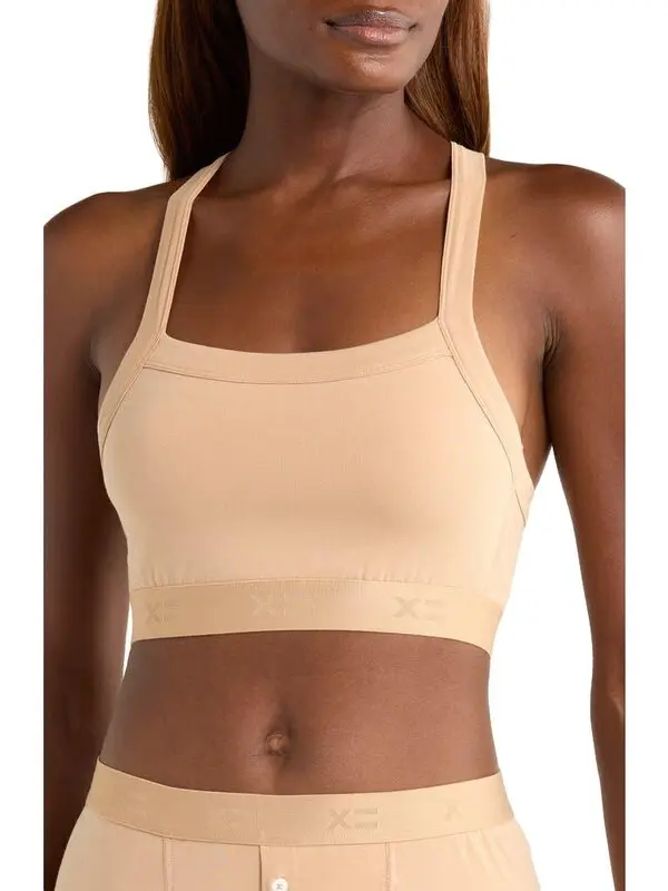 TOMBOYX Scoop Soft Stretch Cotton Bralette - Chai