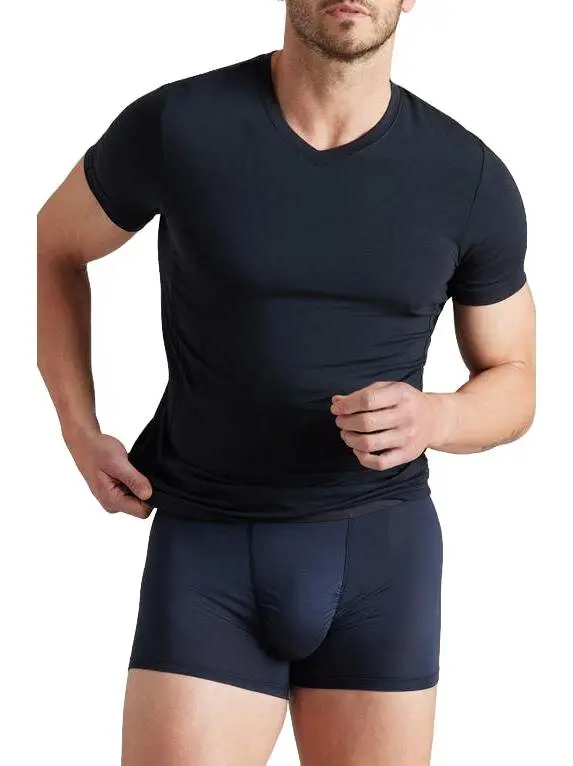 RHONE C.o.r. V-neck Undershirt - Pure Black