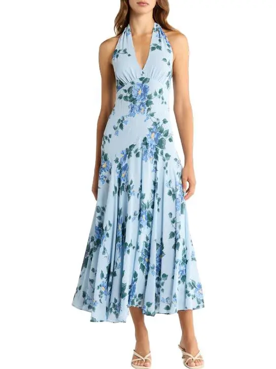 REFORMATION Briony Halter Midi Dress - Fresh Air